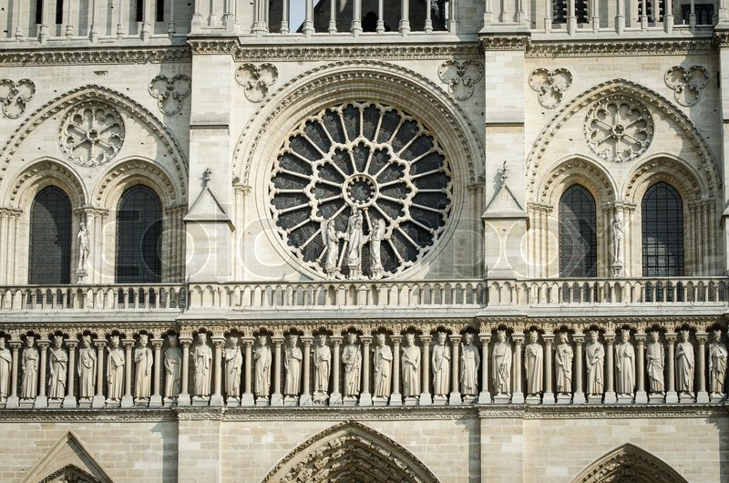 Elements of Notre dame cathedral | Stock Photo | Colourbox