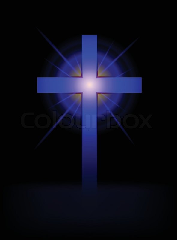 Vector illustration of blue cross ... | Stock vector | Colourbox