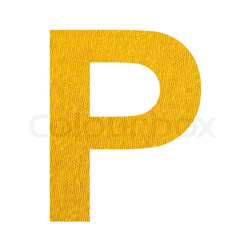 Letter P of the alphabet made of yellow ... | Stock image | Colourbox