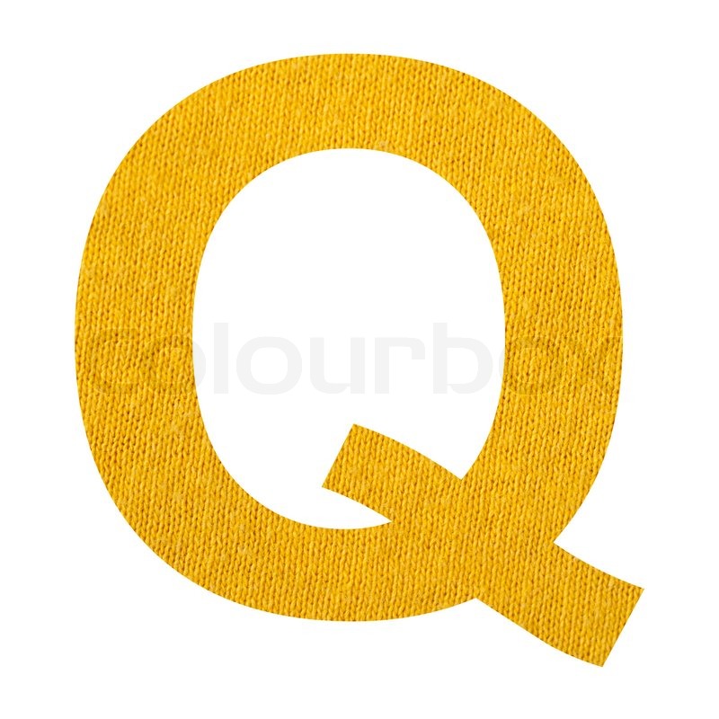 Letter Q of the alphabet made of yellow ... | Stock image | Colourbox