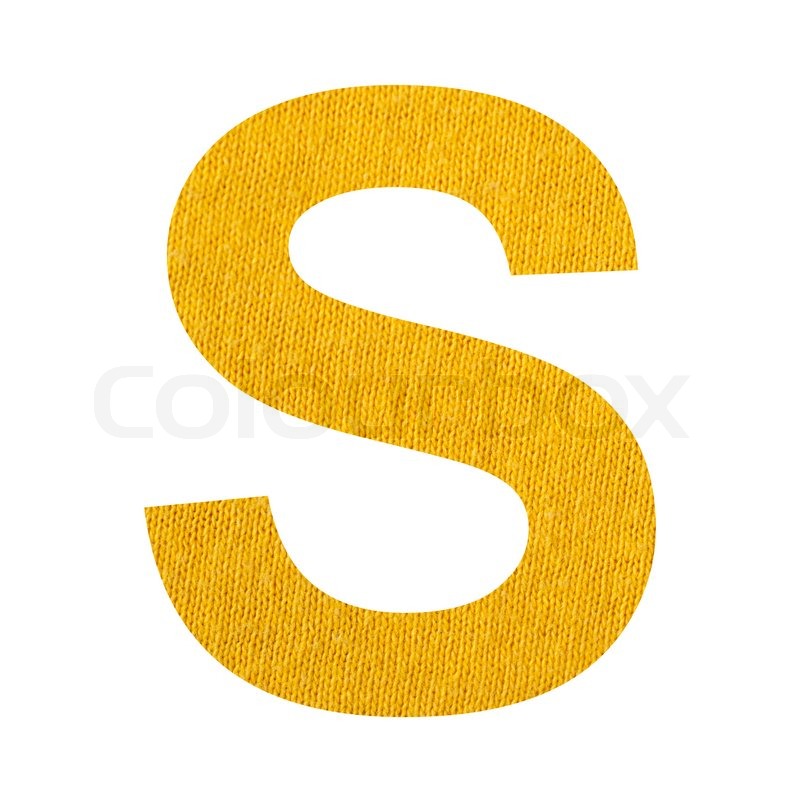 Letter S of the alphabet made of yellow ... | Stock image | Colourbox