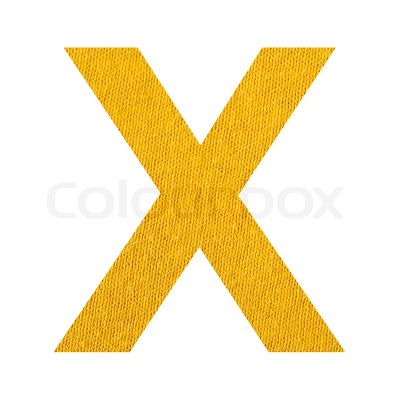 Letter X of the alphabet made of yellow ... | Stock image | Colourbox