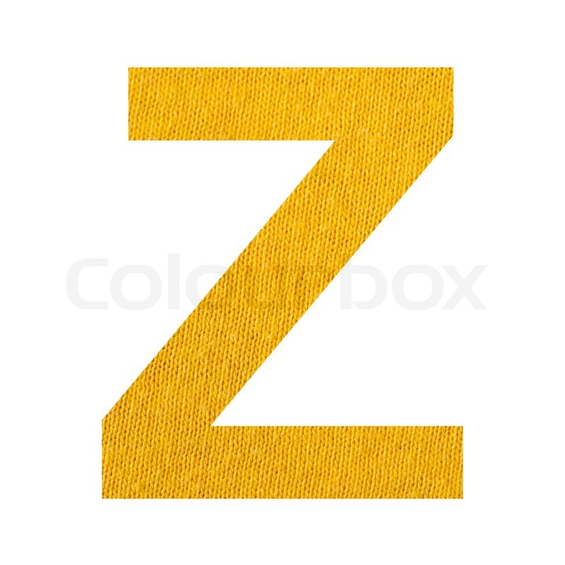 Letter Z of the alphabet made of yellow ... | Stock image | Colourbox