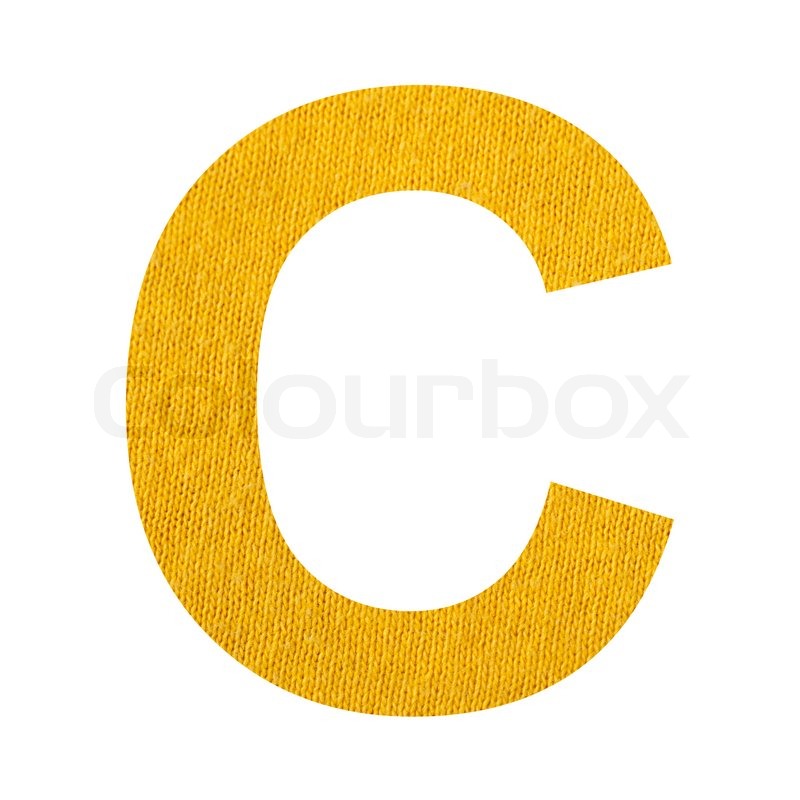 Letter C of the alphabet made of yellow ... | Stock image | Colourbox