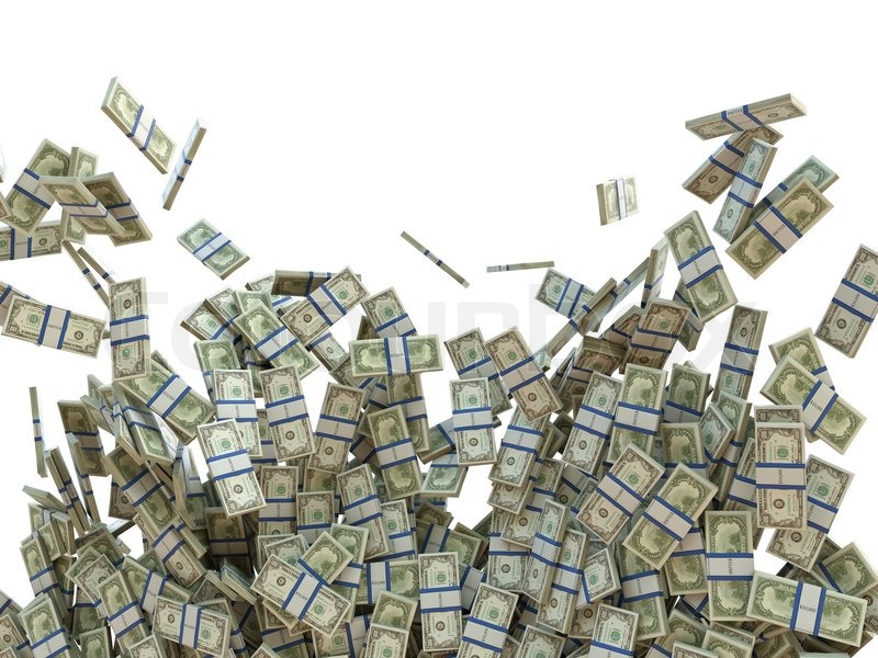 Making money concept: bunches of US ... | Stock image | Colourbox