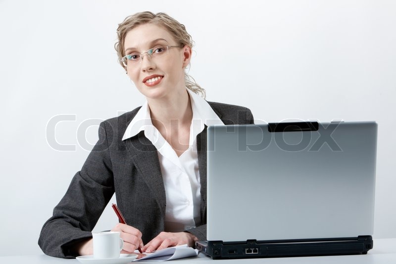 Secretary at work | Stock image | Colourbox