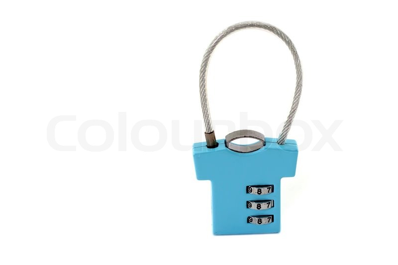 The Blue Security locked-key. | Stock image | Colourbox