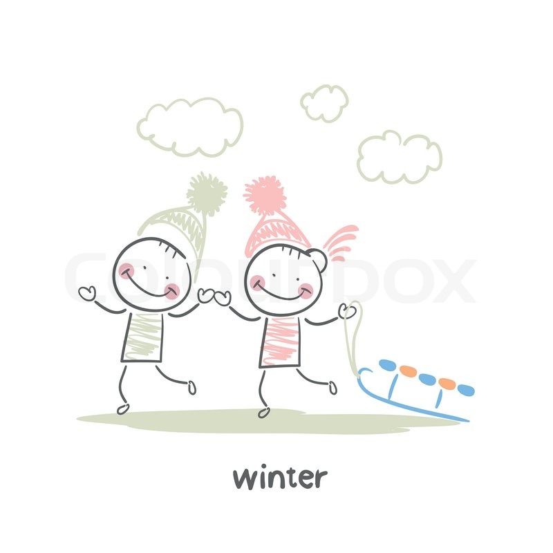 Winter Walk | Stock vector | Colourbox