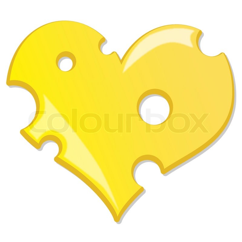 Heart cheese | Stock vector | Colourbox