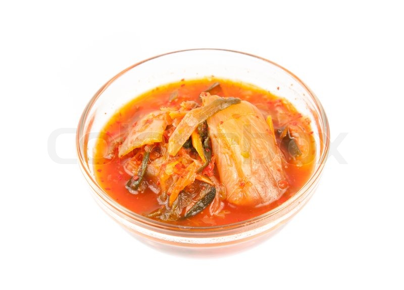 Kimchi in isolated white background | Stock image | Colourbox