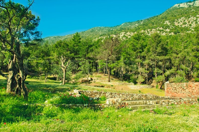 Turkish landscape with ancient ruins, ... | Stock image | Colourbox
