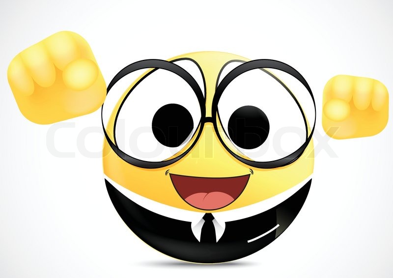 Confidence Office worker Emoticon | Stock Vector | Colourbox