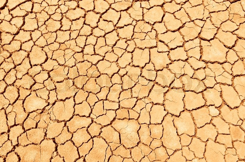 Closeup of dry soil | Stock image | Colourbox