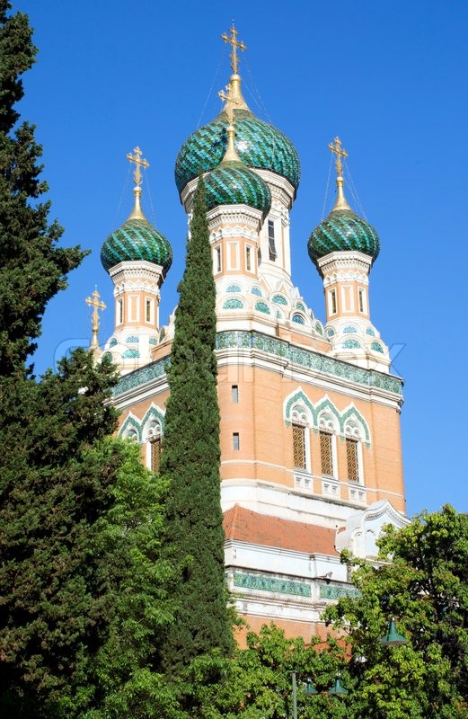 Nice - russisk ortodoks kirke | Stock foto | Colourbox