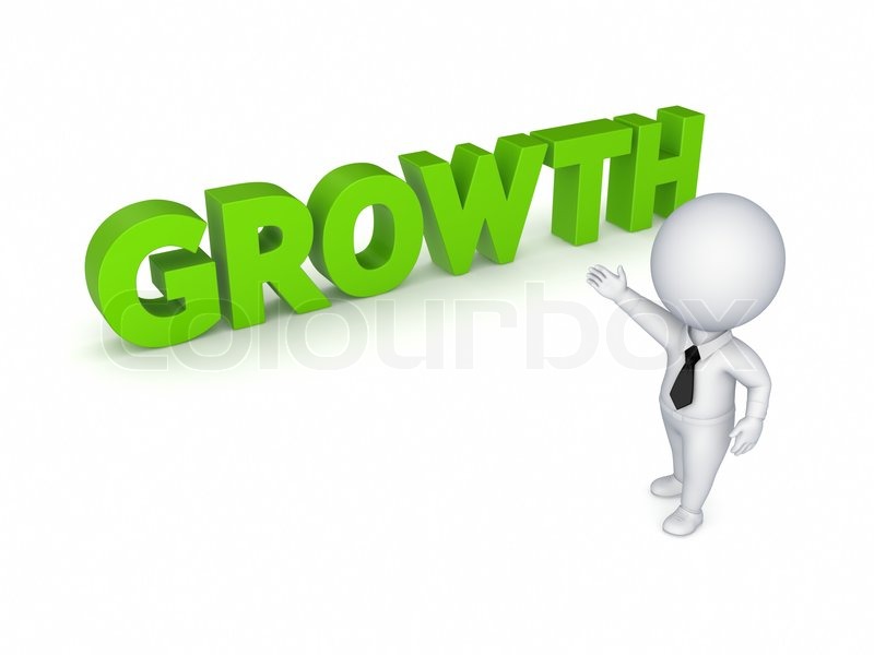 Word GROWTH.Isolated on white ... | Stock image | Colourbox