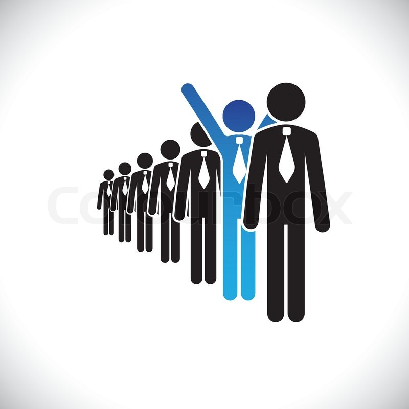 Concept of winner employee, champion ... | Stock vector | Colourbox