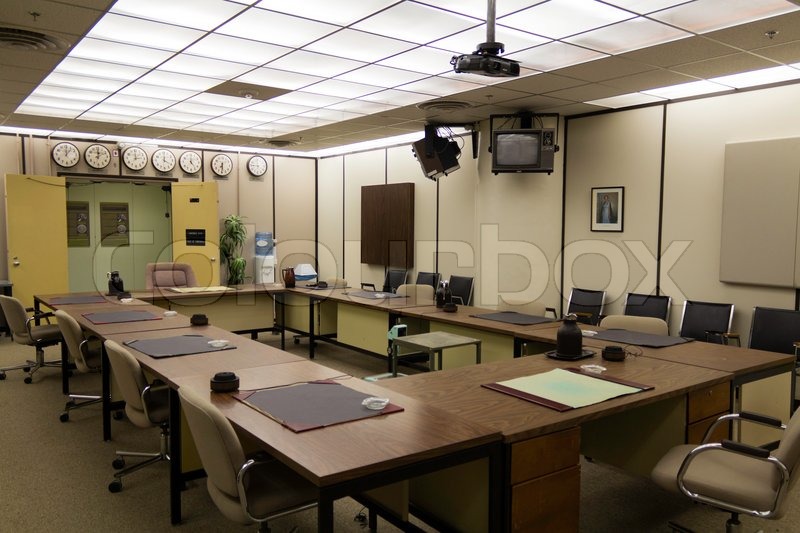 Retro conference room | Stock image | Colourbox