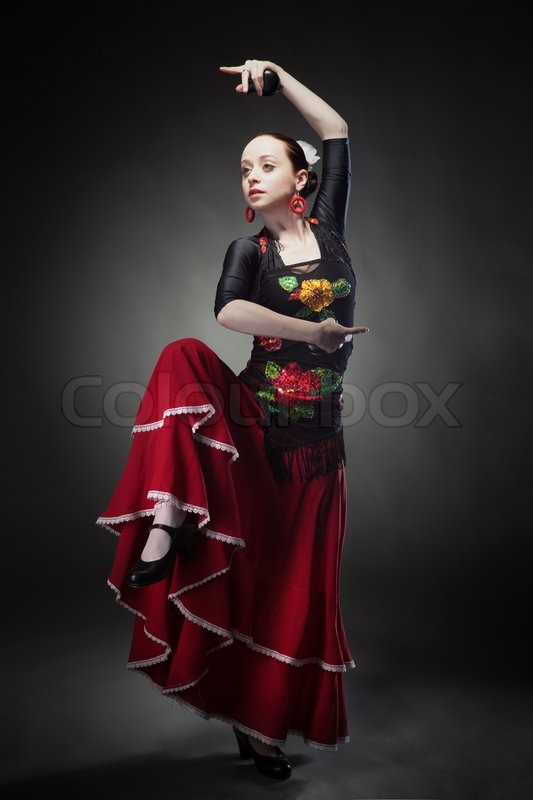 Flamenco Dancer With Castanets