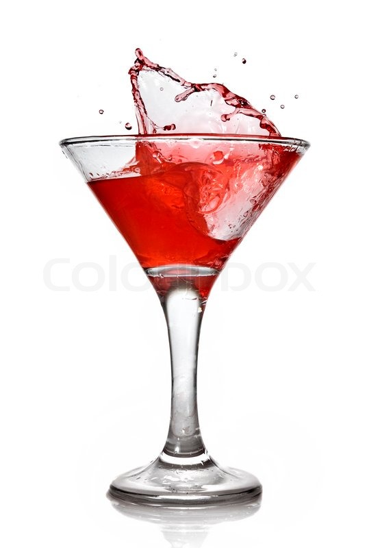 Red Cocktail mit splash isoliert auf ... | Stock Bild | Colourbox