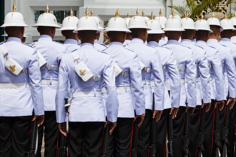 Thai Royal Guards Prepare for Marching ... | Stock image | Colourbox