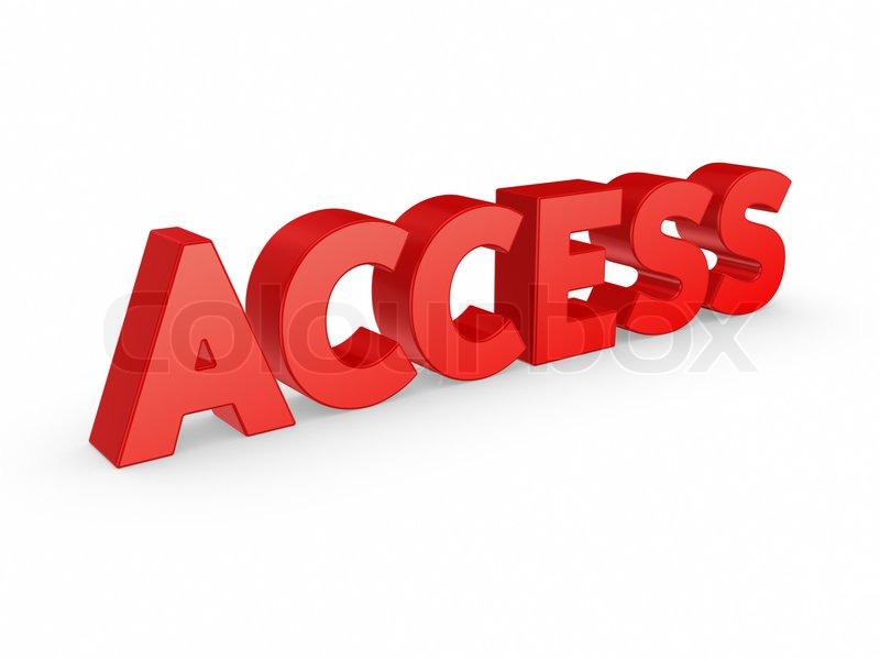 Word ACCESS.ISolated on white.3d ... | Stock image | Colourbox