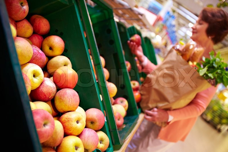Image of fresh apples in supermarket | Stock image | Colourbox