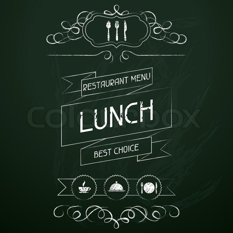 Lunch on the restaurant menu ... | Stock vector | Colourbox