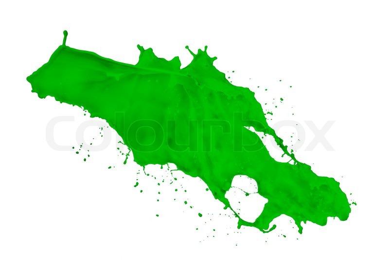 Grøn maling splash | Stock foto | Colourbox