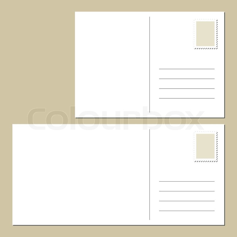 The back of blank postcards | Stock vector | Colourbox