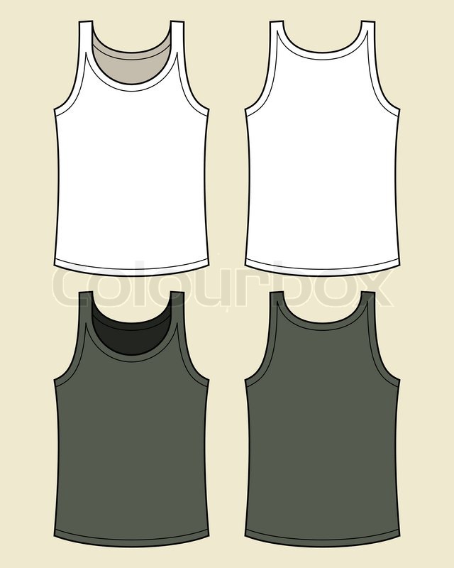 Blank singlet template | Stock vector | Colourbox