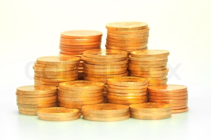 Gold coin stack | Stock image | Colourbox