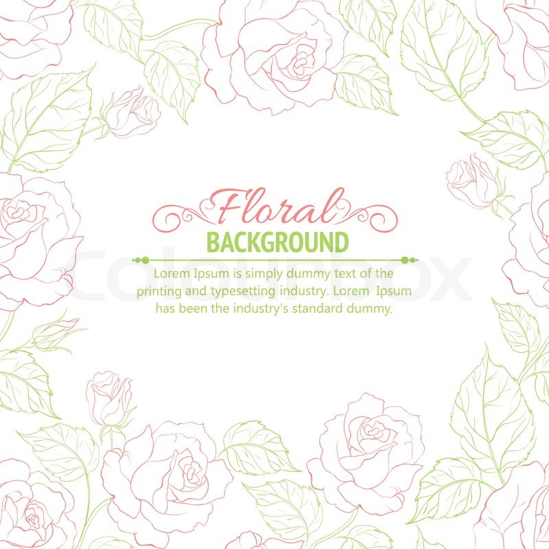 Rosa romantischen Rahmen | Stock-Vektor | Colourbox