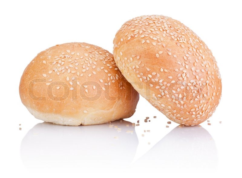 Zwei Runde Sandwich Brötchen mit Sesam ... | Stock Bild | Colourbox