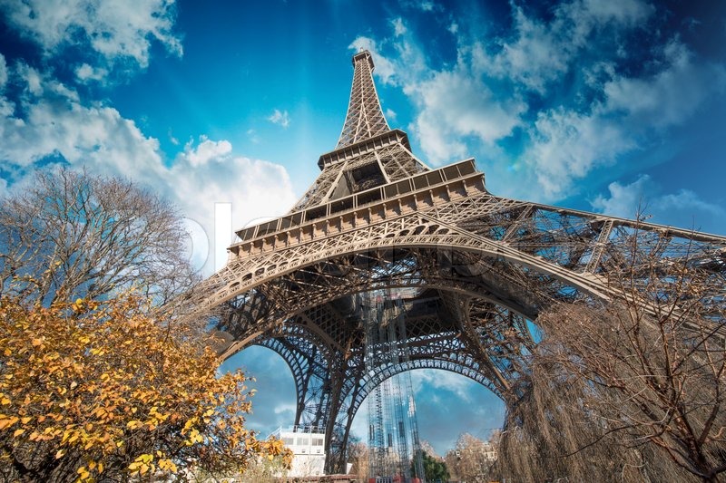 Beautiful colors of Eiffel Tower and ... | Stock image | Colourbox