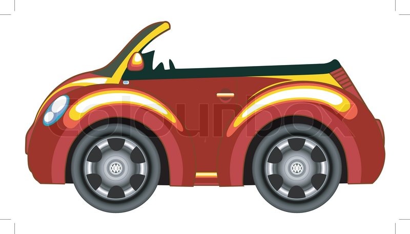 Rotes Auto Vektor Cartoon | Stock-Vektor | Colourbox