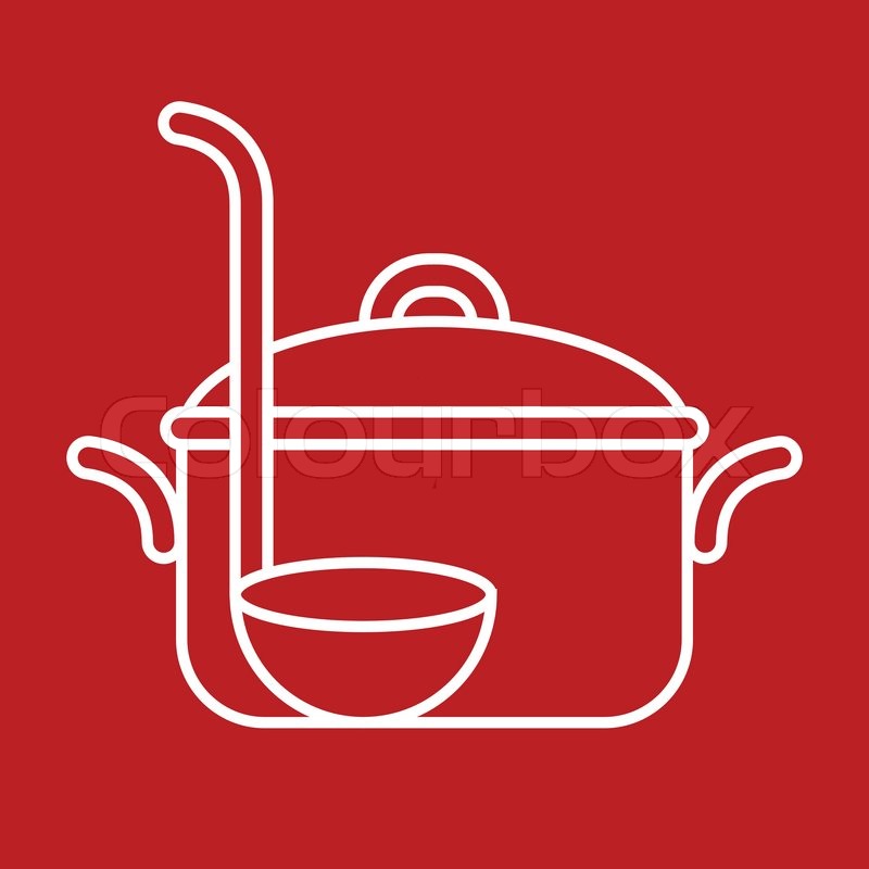 Cooking pot and ladle | Stock vector | Colourbox Cooking pot and ladle | Stock vector | Colourbox