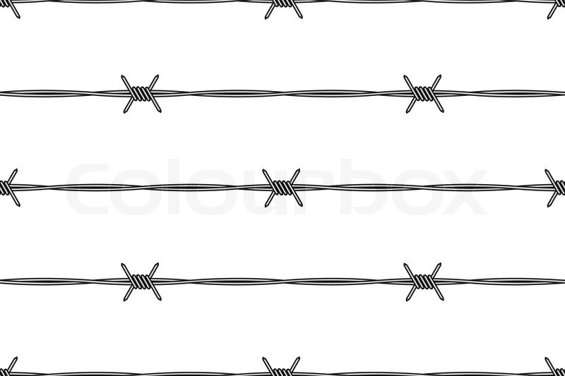 Seamless pattern of the barbed wire | Stock vector | Colourbox