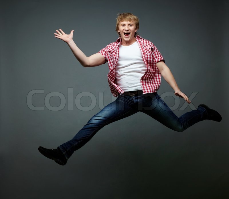 Jumping Dude | Stock Bild | Colourbox
