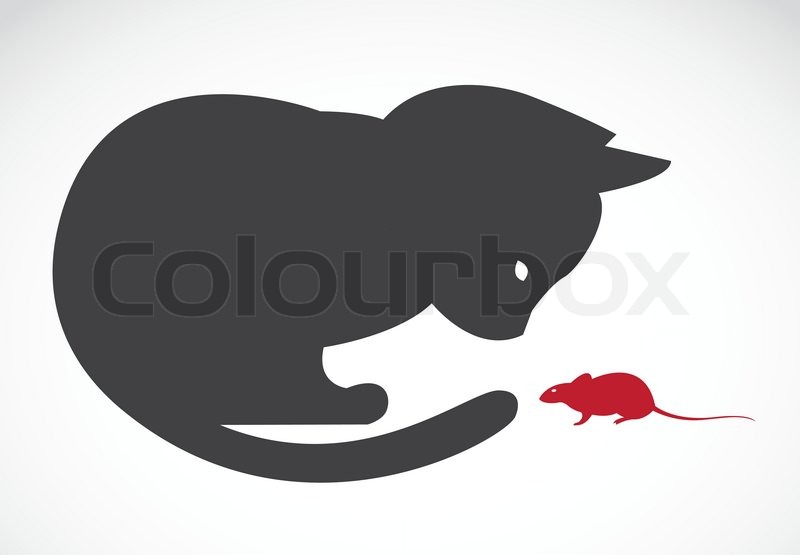 Vector image of an cats and rats on ... | Stock vector | Colourbox