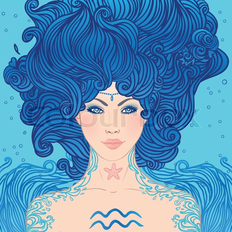 Illustration des Wassermanns ... | Stock-Vektor | Colourbox