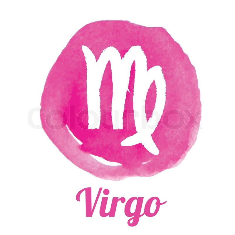 Watercolor zodiac icon set: Virgo | Stock Vector | Colourbox