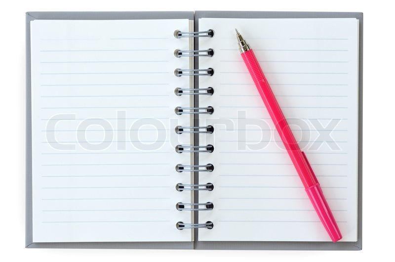 Red Open Notebook