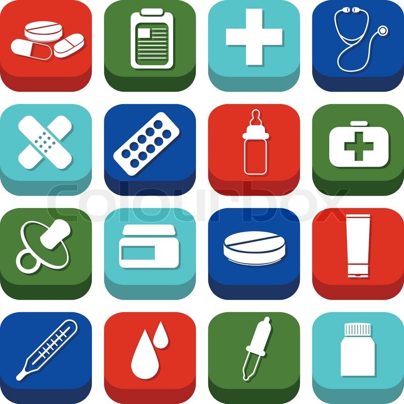Pharmacy icons | Stock vector | Colourbox