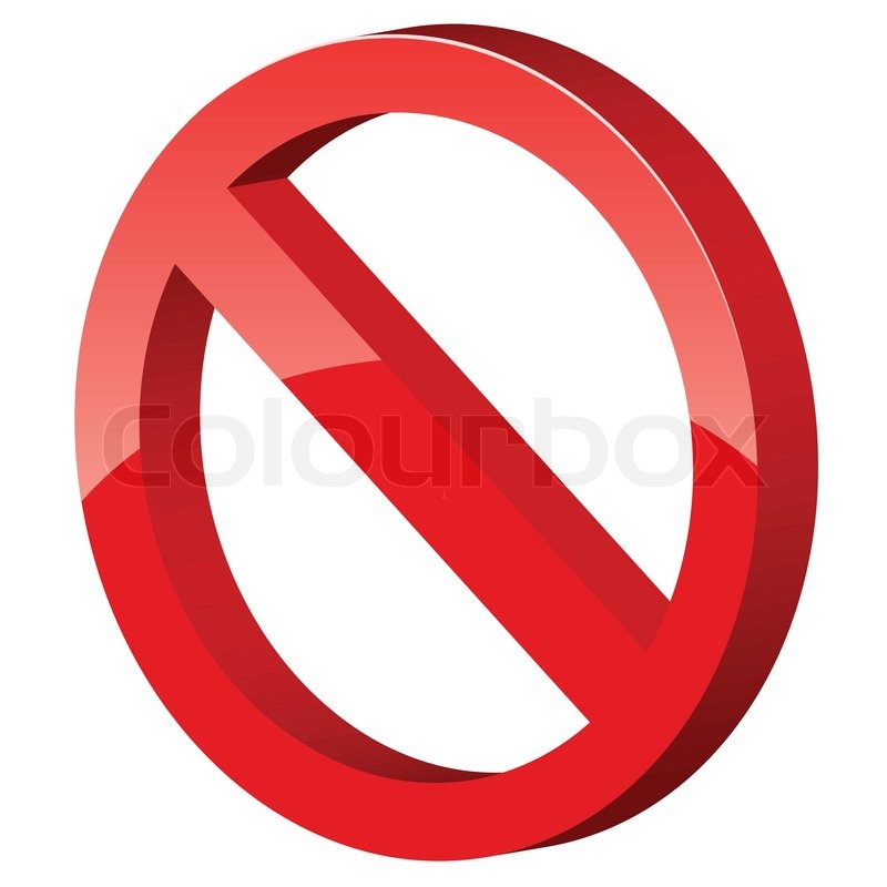 3d verbotenen Zeichen | Stock-Vektor | Colourbox