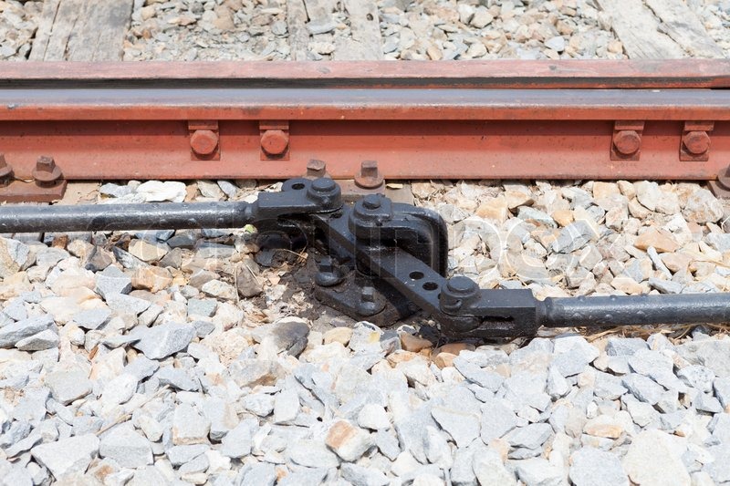 Railway junction and switch | Stock image | Colourbox