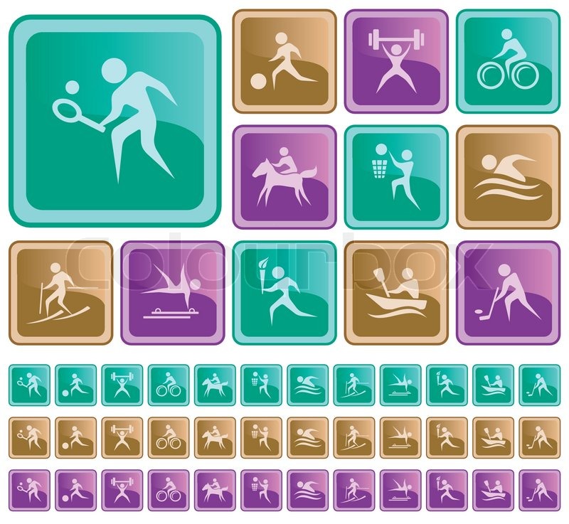 Sport button set | Stock vector | Colourbox