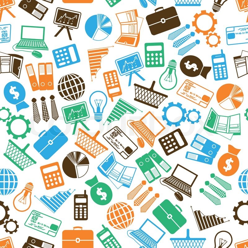 Finance seamless pattern | Stock vector | Colourbox