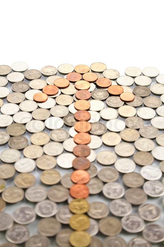 Arrow of coins | Stock image | Colourbox