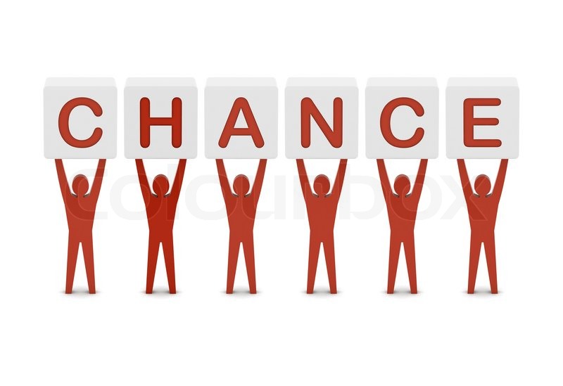 Männer, die das Wort Chance. | Stock Bild | Colourbox