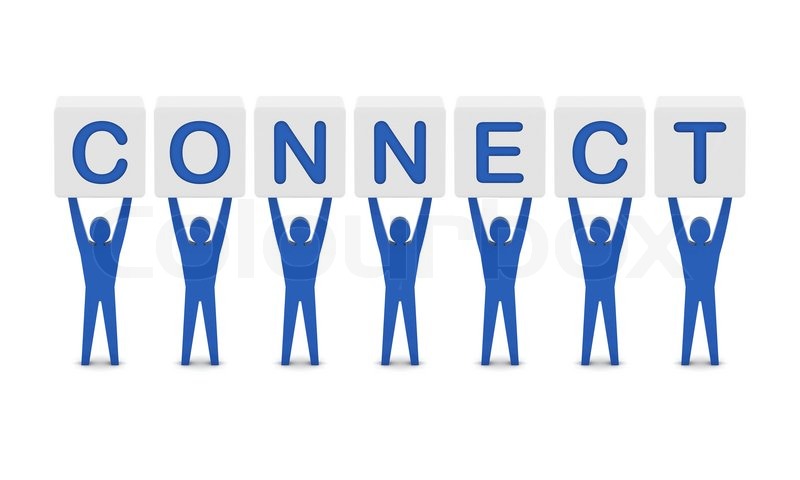 Men holding the word connect. Concept ... | Stock image | Colourbox